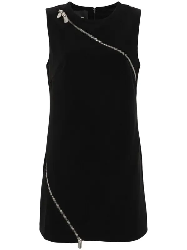 Pinko Asymmetric-zip Mini Dress