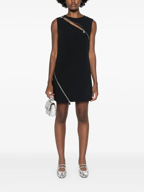 Pinko Asymmetric-zip Mini Dress