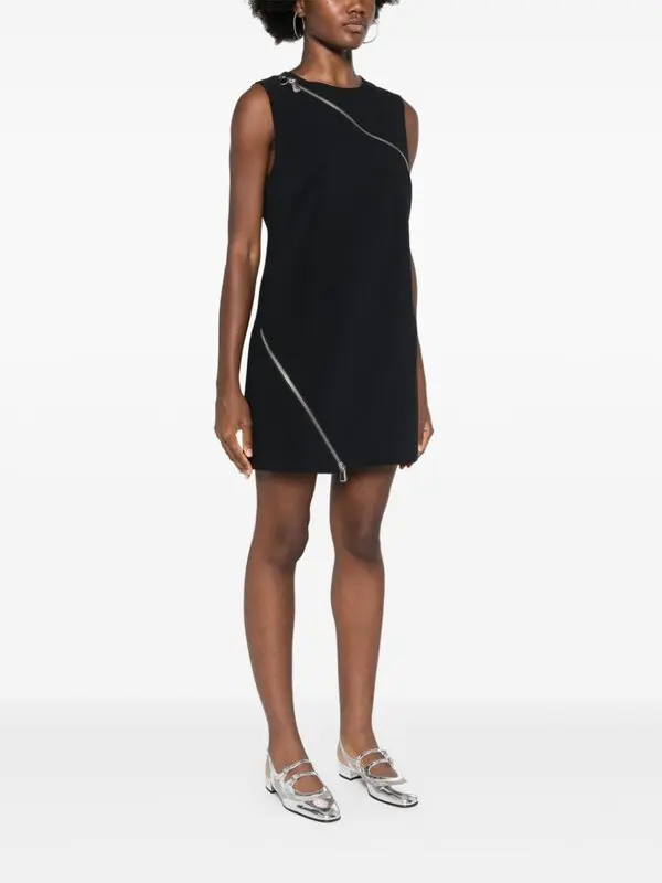 Pinko Asymmetric-zip Mini Dress