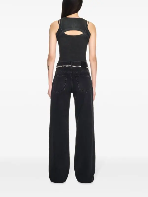 Off-White Cut-out Ribbed Tank Top