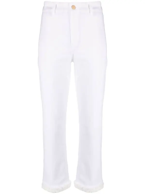 Max Mara Frayed-edge Slim-fit Trousers