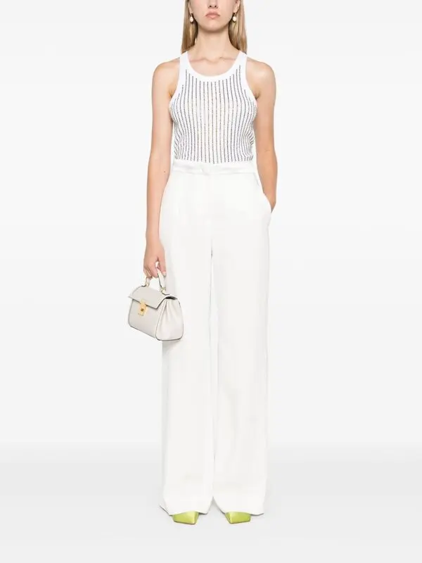Alberta Ferretti Satin-trim Trousers