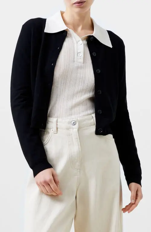 French Connection Cropped Cardigan - Black