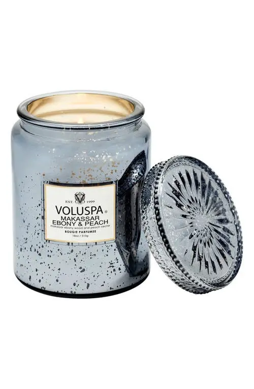 Voluspa Makassar Ebony & Peach Large Jar Candle - Makassar Ebony Peach