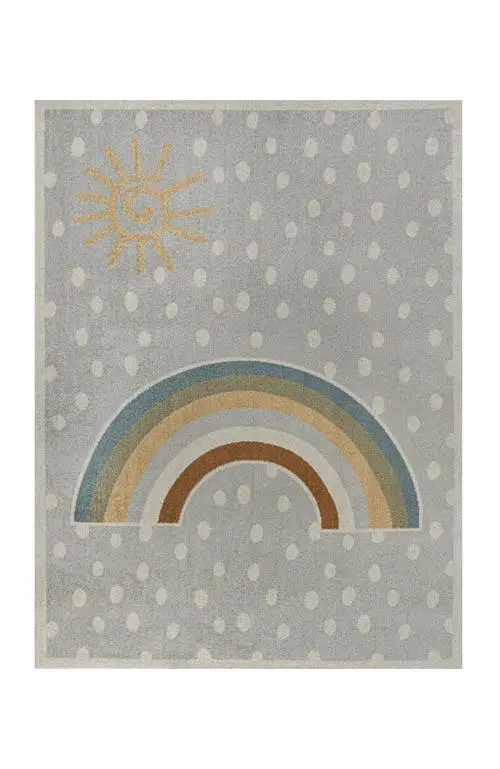 JONATHAN Y Minha Rainbow Dot Modern Machine-washable Area Rug