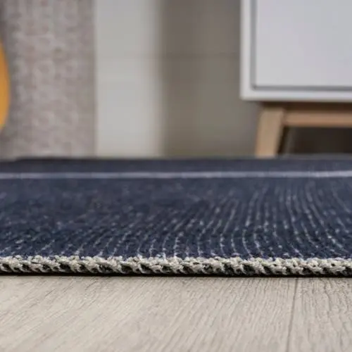 JONATHAN Y Linja Solid Centre Stripe Machine-washable Area Rug