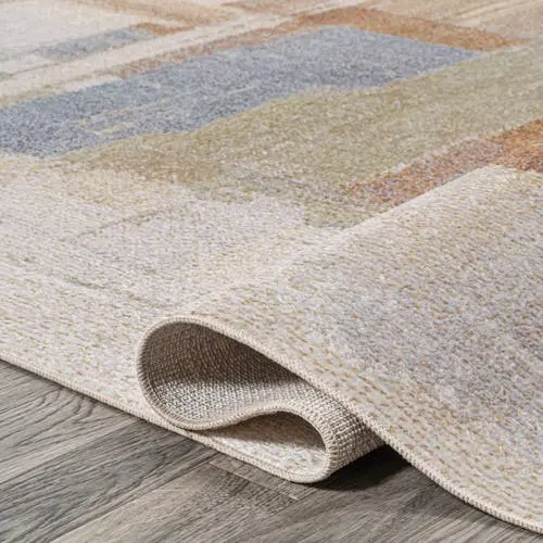 JONATHAN Y Weaver Abstract Coastal Watercolor Machine-washable Area Rug