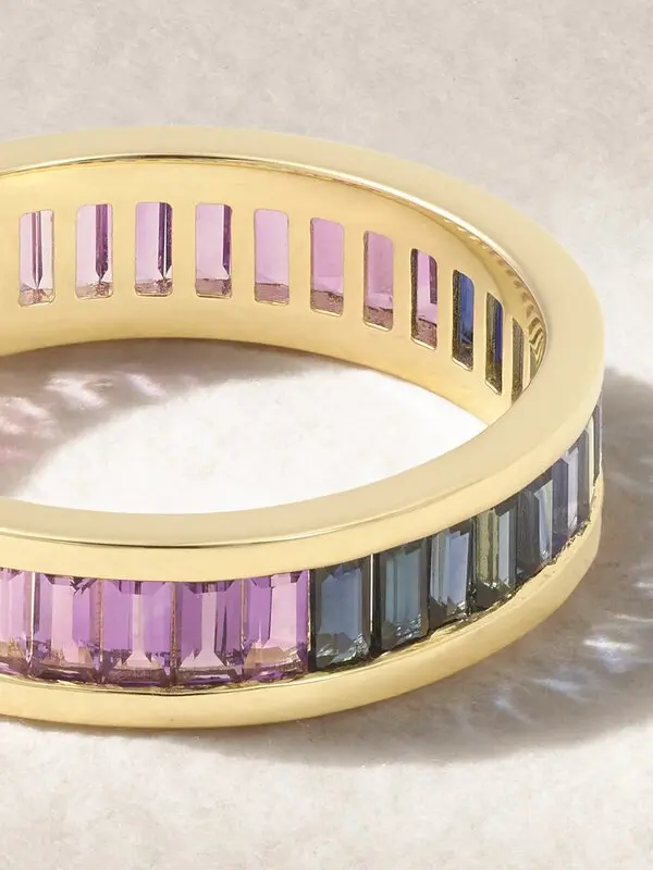 SYDNEY EVAN 14-karat Sapphire And Amethyst Eternity Ring