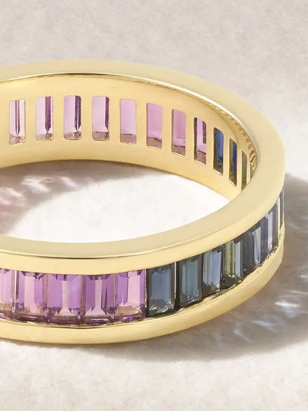 SYDNEY EVAN 14-karat Sapphire And Amethyst Eternity Ring