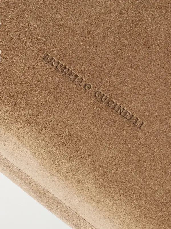 Brunello Cucinelli Leather-trimmed Suede Tote