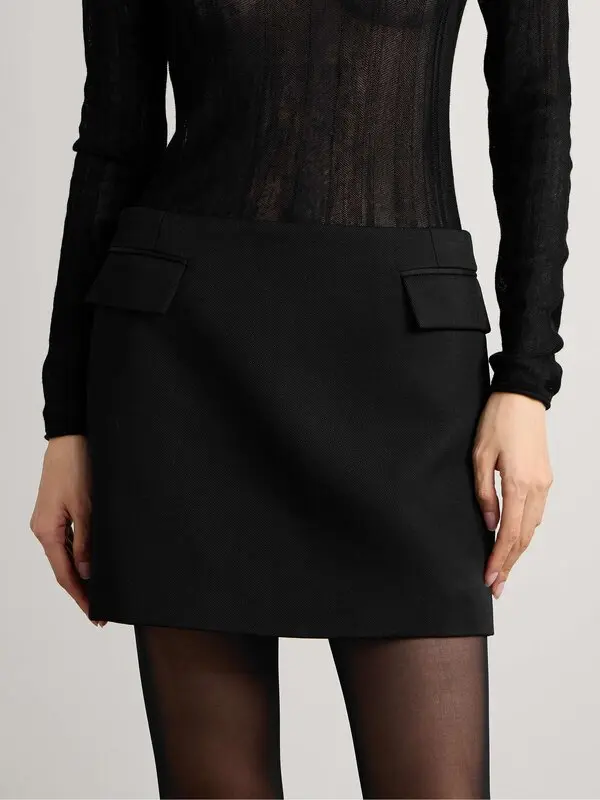Veronica De Piante Cecily Wool-twill Mini Skirt