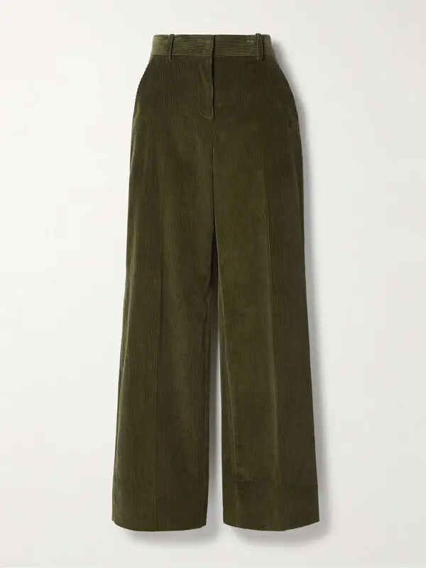 Veronica De Piante Anya Cotton-corduroy Wide-leg Pants