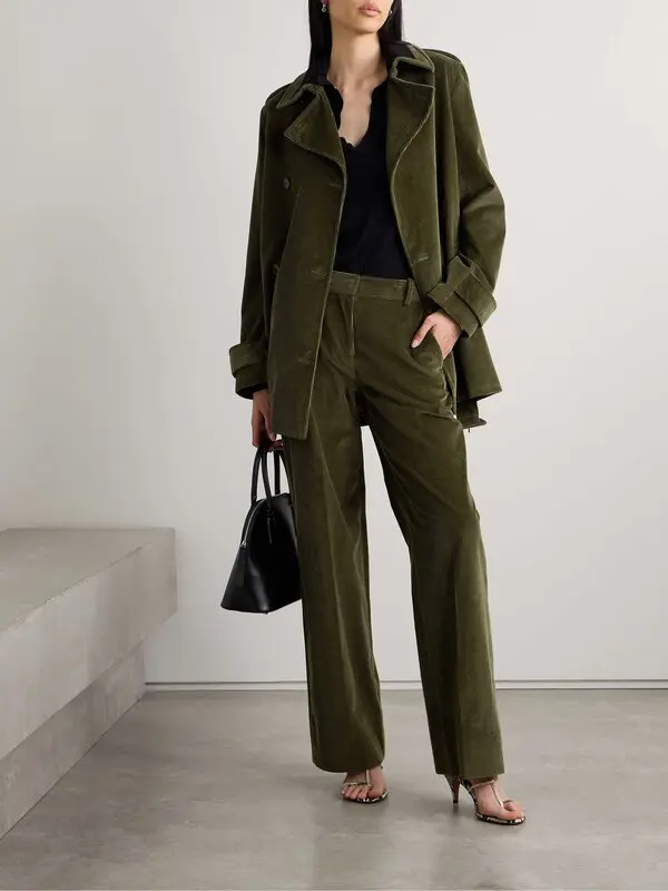 Veronica De Piante Anya Cotton-corduroy Wide-leg Pants