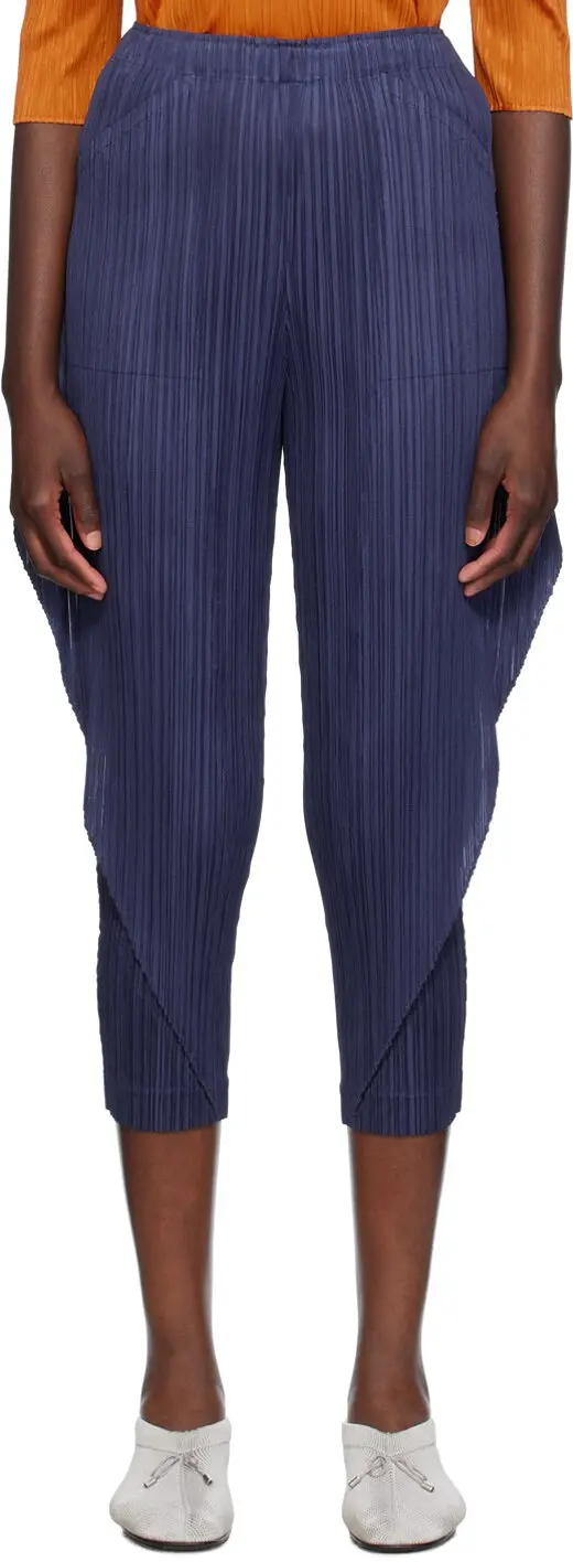 Issey Miyake Thicker Bottoms Trousers 75 Navy Editorialist