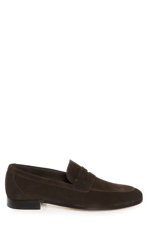 J.M. WESTON Woogie Penny Loafer - Dark Brown