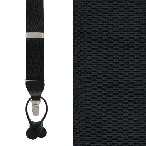 Trafalgar 38mm Convertible Suspenders - Black