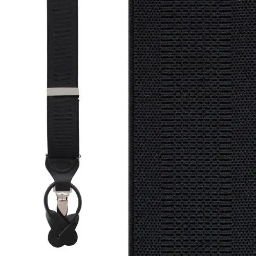 Trafalgar 35mm Convertible Elastic Suspenders - Black