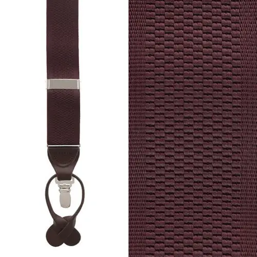 Trafalgar 38mm Convertible Suspenders - Burgundy