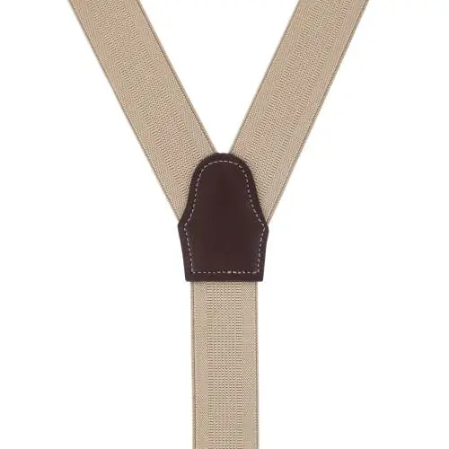 Trafalgar 35mm Convertible Elastic Suspenders - Khaki