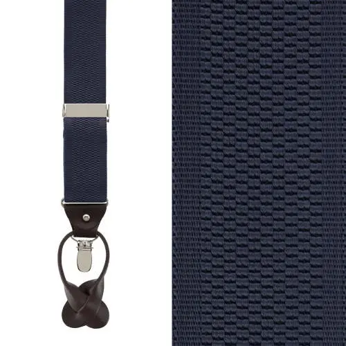 Trafalgar 38mm Convertible Suspenders - Navy