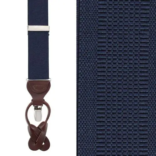 Trafalgar 35mm Convertible Elastic Suspenders - Navy