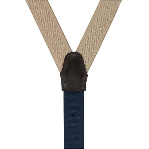 Trafalgar Classic Stretch Button End Suspenders - Khaki