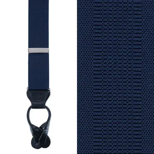 Trafalgar Classic Stretch Button End Suspenders - Navy