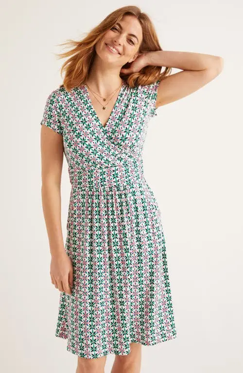 Boden Lola Jersey Dress - Ivory Plumeria | Editorialist