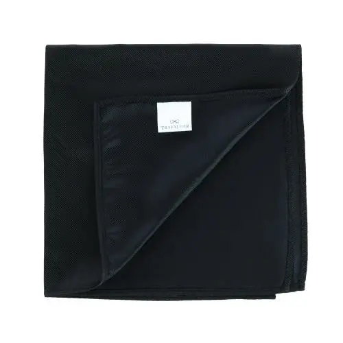 Trafalgar The Gatsby Silk Pocket Square 12x12 Formal Accent - Black