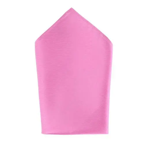 Trafalgar The Gatsby 12 Inch Solid Silk Pocket Square - Pink