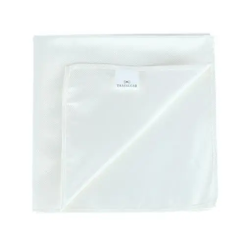 Trafalgar The Gatsby Silk Pocket Square 12x12 Formal Accent - White
