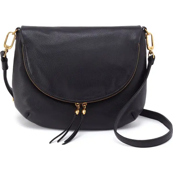 Hobo Fern Leather Messenger Bag - Black