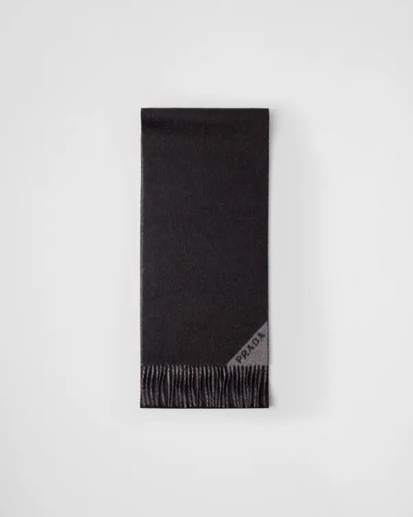 Prada Double Cashmere Scarf - Slate/anthracite
