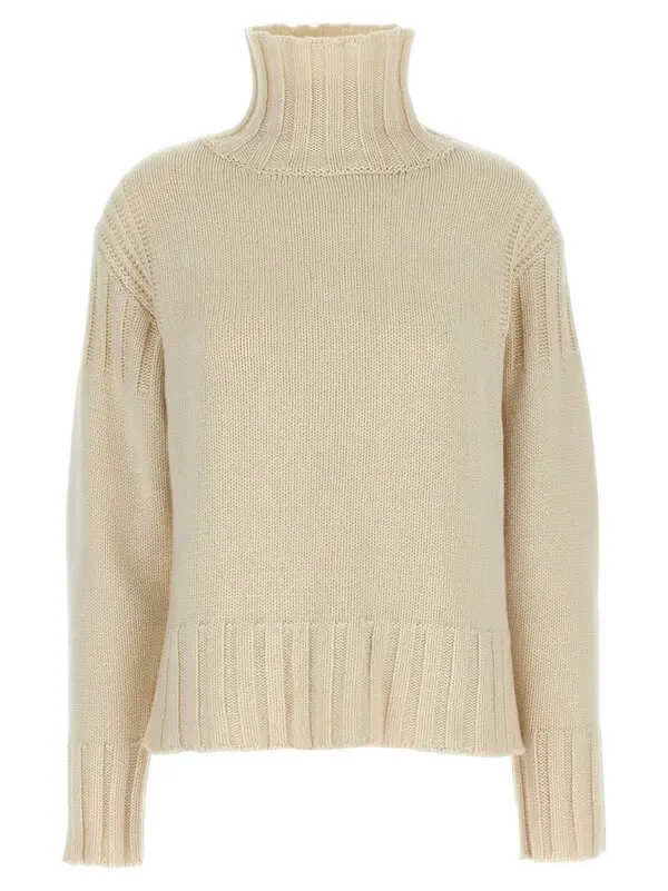 JIL SANDER Ribbed Detail Cashmere Sweater