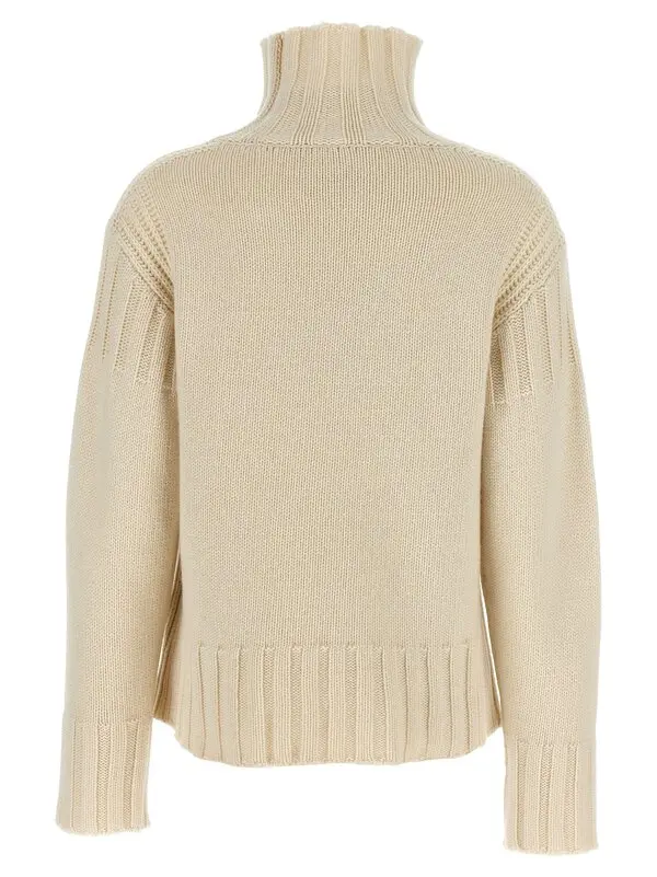 JIL SANDER Ribbed Detail Cashmere Sweater