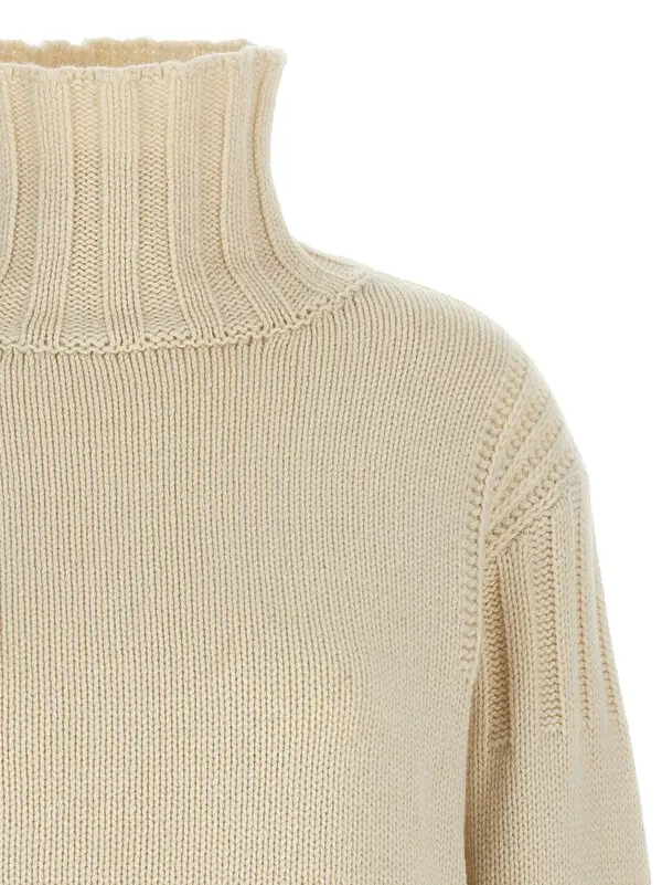 JIL SANDER Ribbed Detail Cashmere Sweater