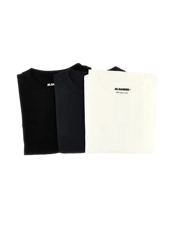 JIL SANDER 3 Pack Logo Patch T Shirt