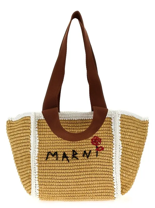 Marni Small 'Sillo' Shopper Bag In Beige 23% Off Editorialist
