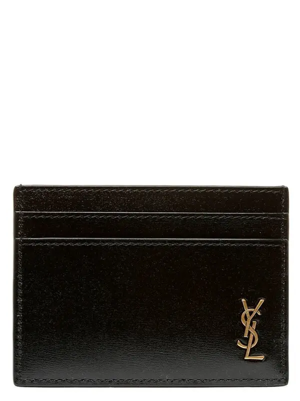 Saint Laurent Tiny Cassandre' Card Holder - Black