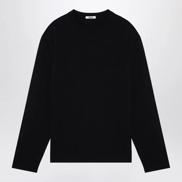 TEKLA Pyjama Crew Neck Sweater - Black