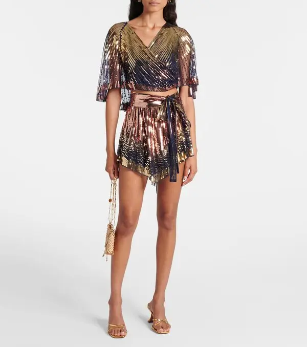 Rabanne Sequined Crop Top