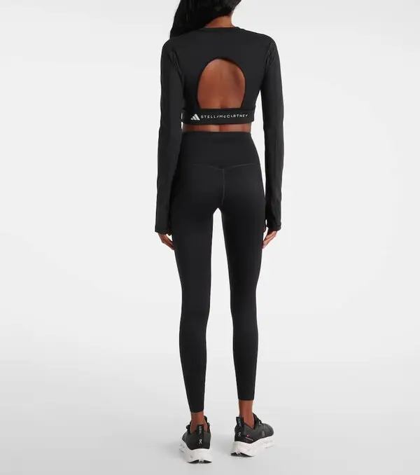 Adidas By Stella McCartney Truestrength Technical Crop Top - Black