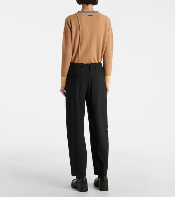 Marni High-rise Tapered Trousers
