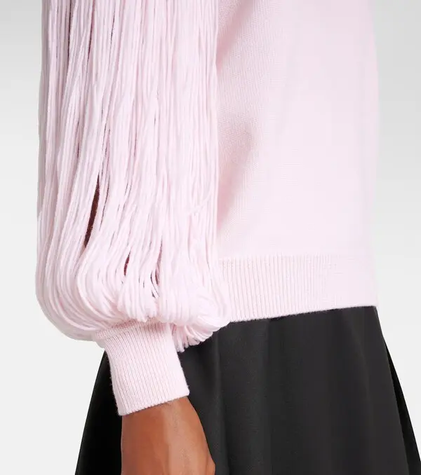 Alaïa Tasseled Wool Sweater - Pink