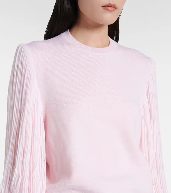 Alaïa Tasseled Wool Sweater - Pink