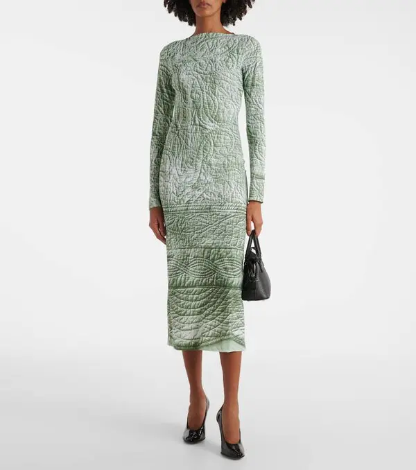 MAISON MARGIELA Printed Jersey Midi Dress