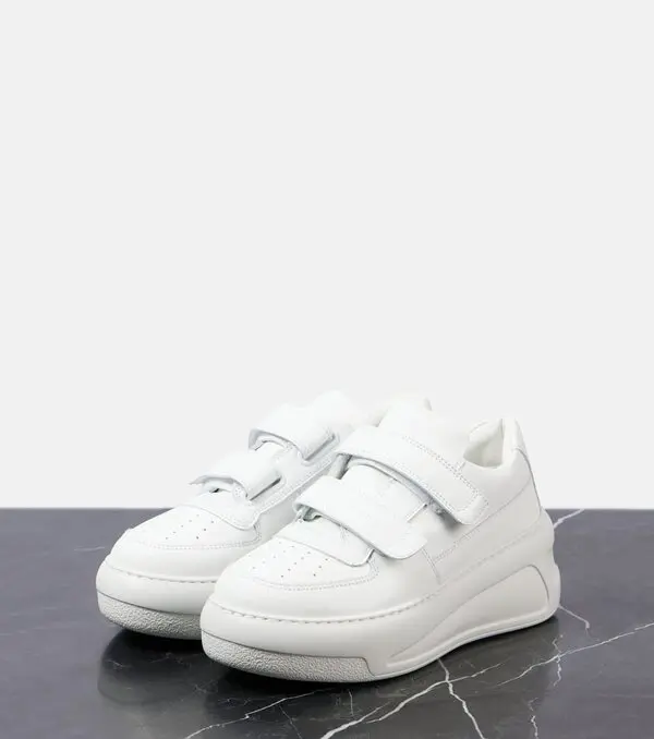 Acne Studios Leather Platform Sneakers - White
