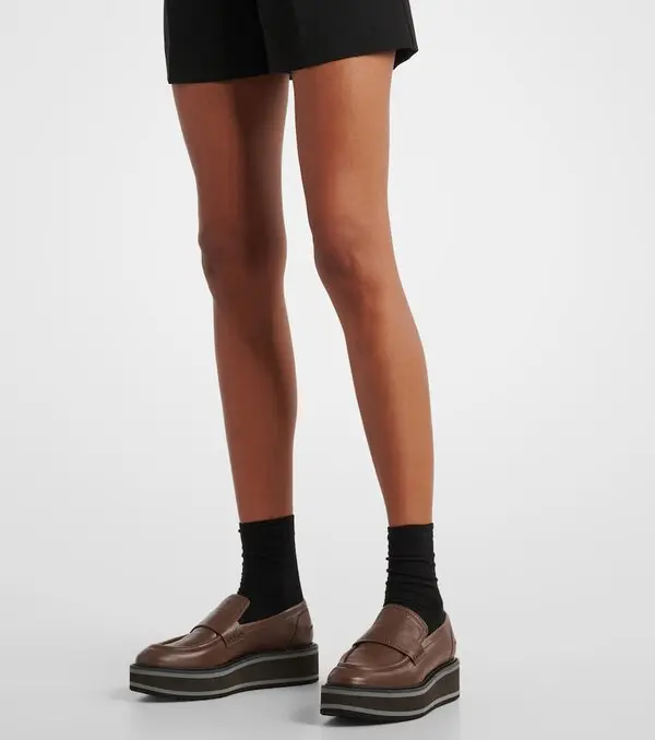 Clergerie Bahati Leather Platform Loafers