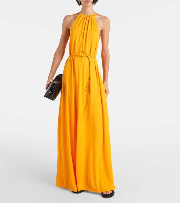 Proenza Schouler White Label Lenny Belted Maxi Dress - Yellow