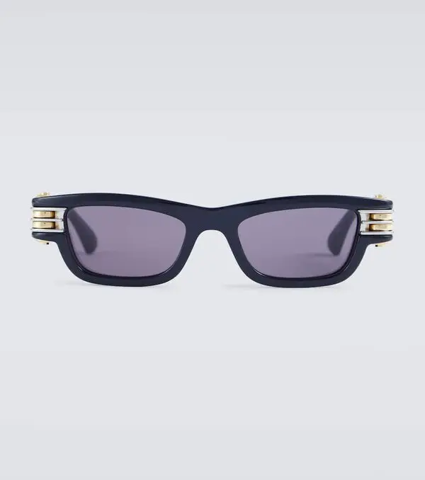 Bottega Veneta Rectangular Sunglasses - Black